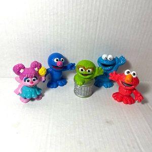Hasbro | Toys | Sesame Street Figures Topper 5pc Lot Elmo Zoe Cookie ...